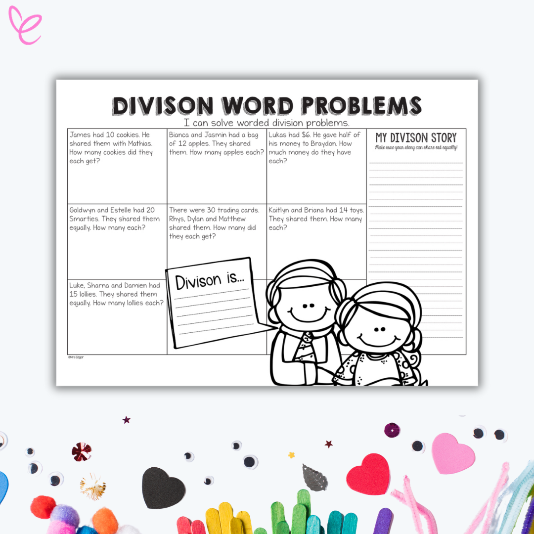 Division Word Problems Worksheet – Mrs Edgar
