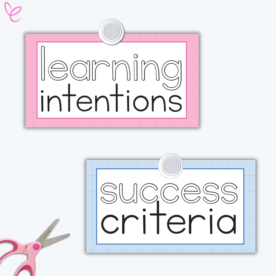 Gentle Decor Learning Intention & Success Criteria Cards – Mrs Edgar
