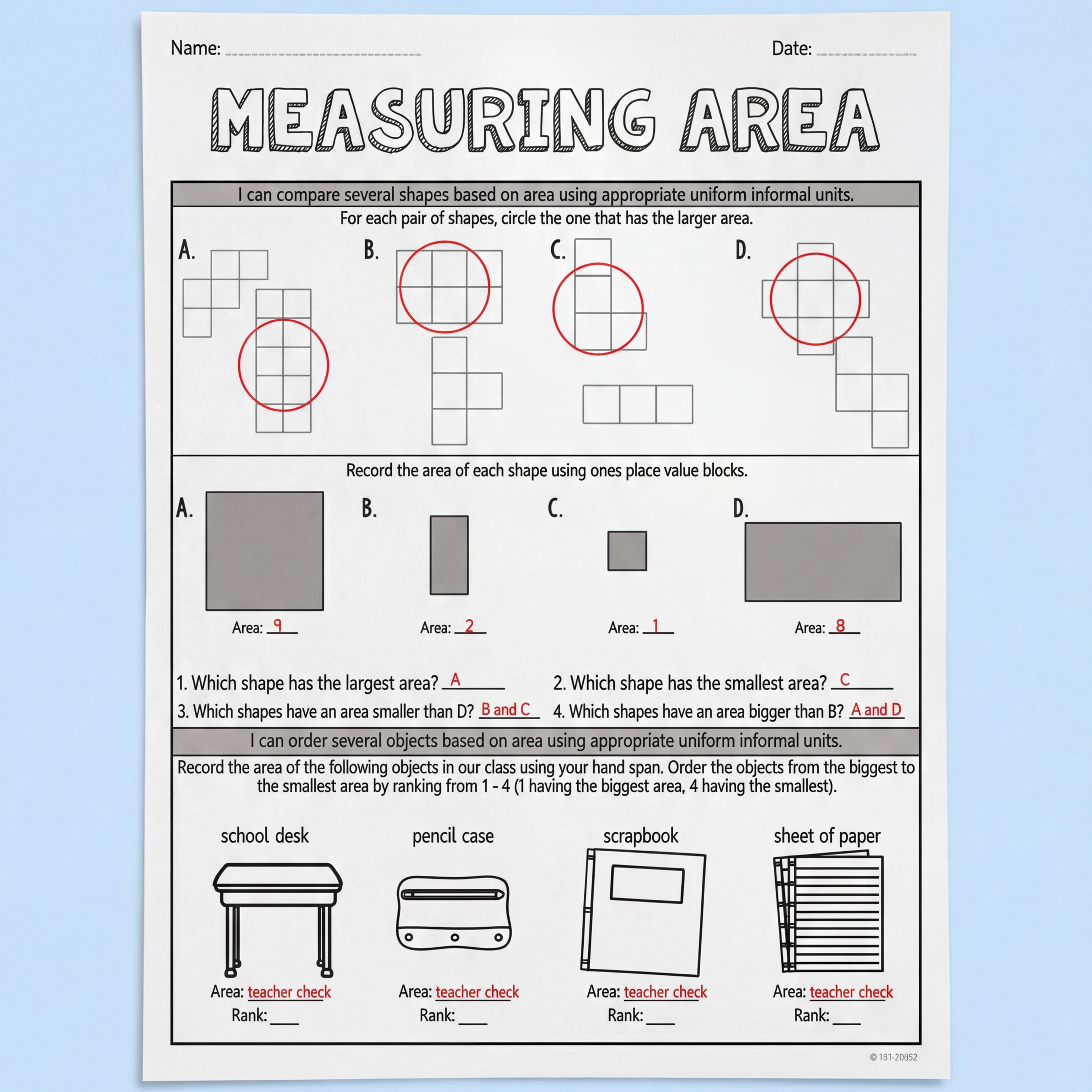 Year 2 Mathematics Assessment Area – Mrs Edgar