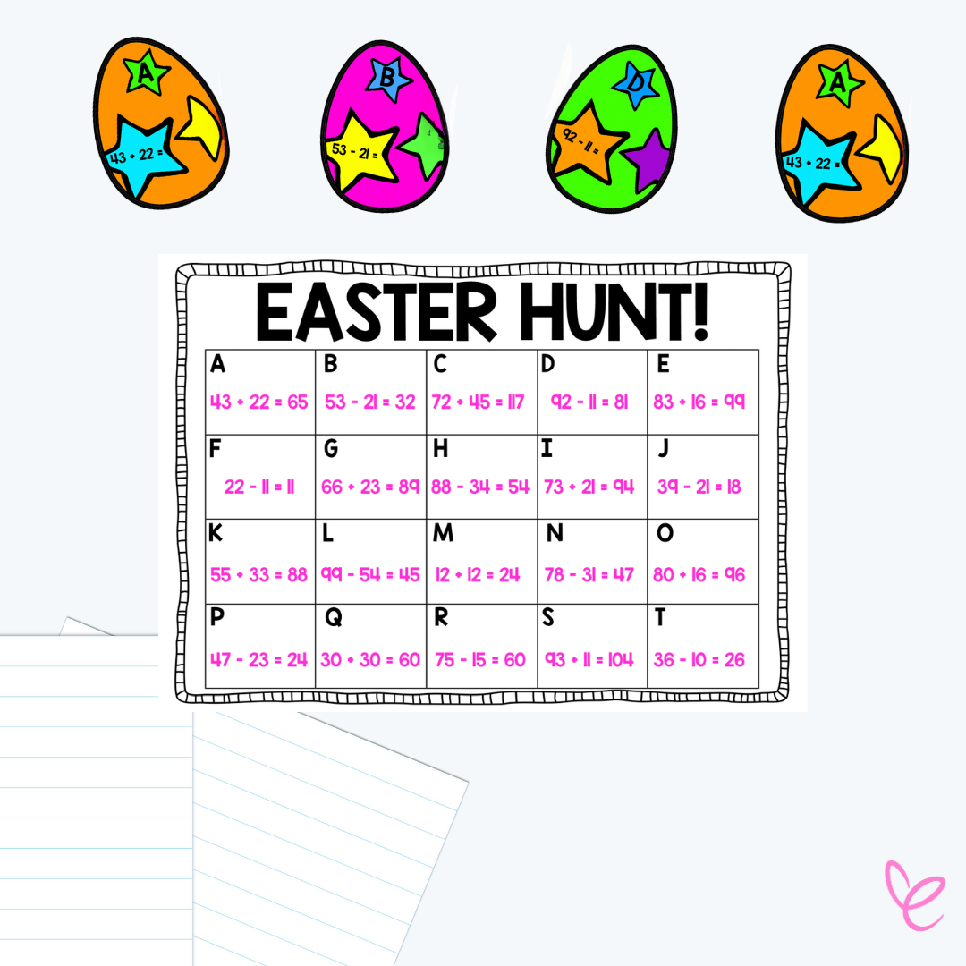 Easter Egg Math Worksheets Free Printable Easter Egg Mini Eraser Math