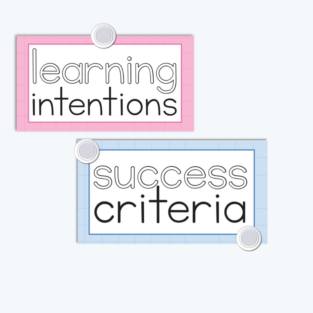 Gentle Decor Learning Intention & Success Criteria Cards – Mrs Edgar