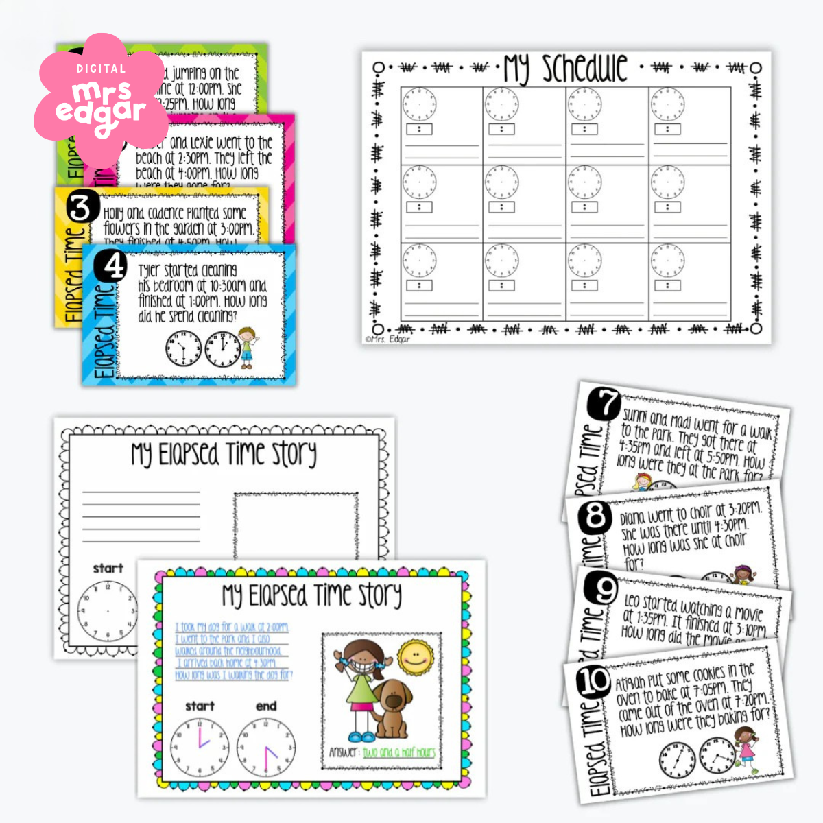 Elapsed Time Bundle Grade 3 & 4 – Mrs Edgar