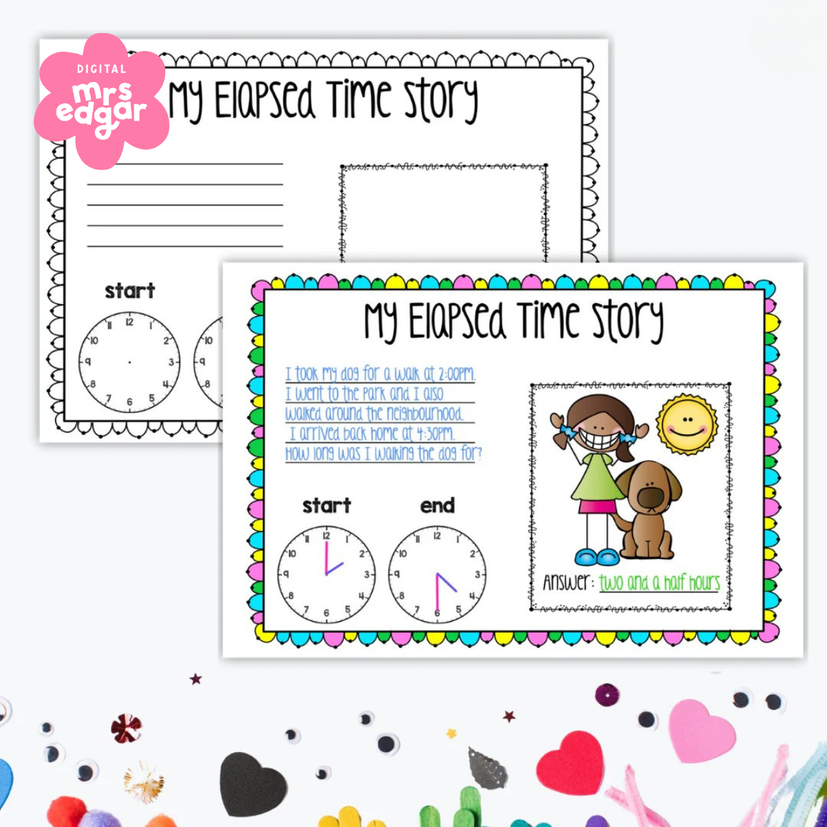 Elapsed Time Story Time Telling Activities – Mrs Edgar