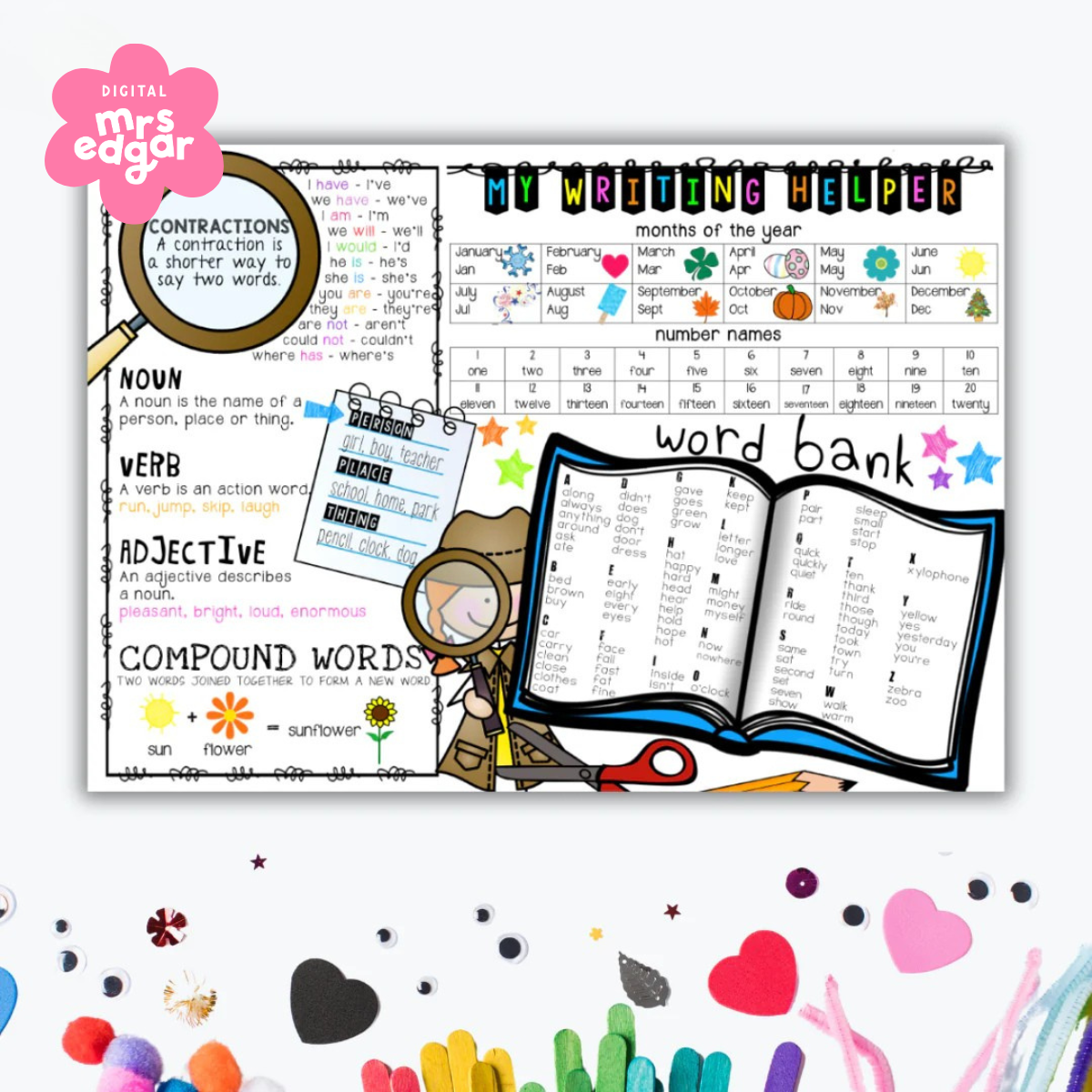 Writing Helper Grade 2 Desk Helper – Mrs Edgar