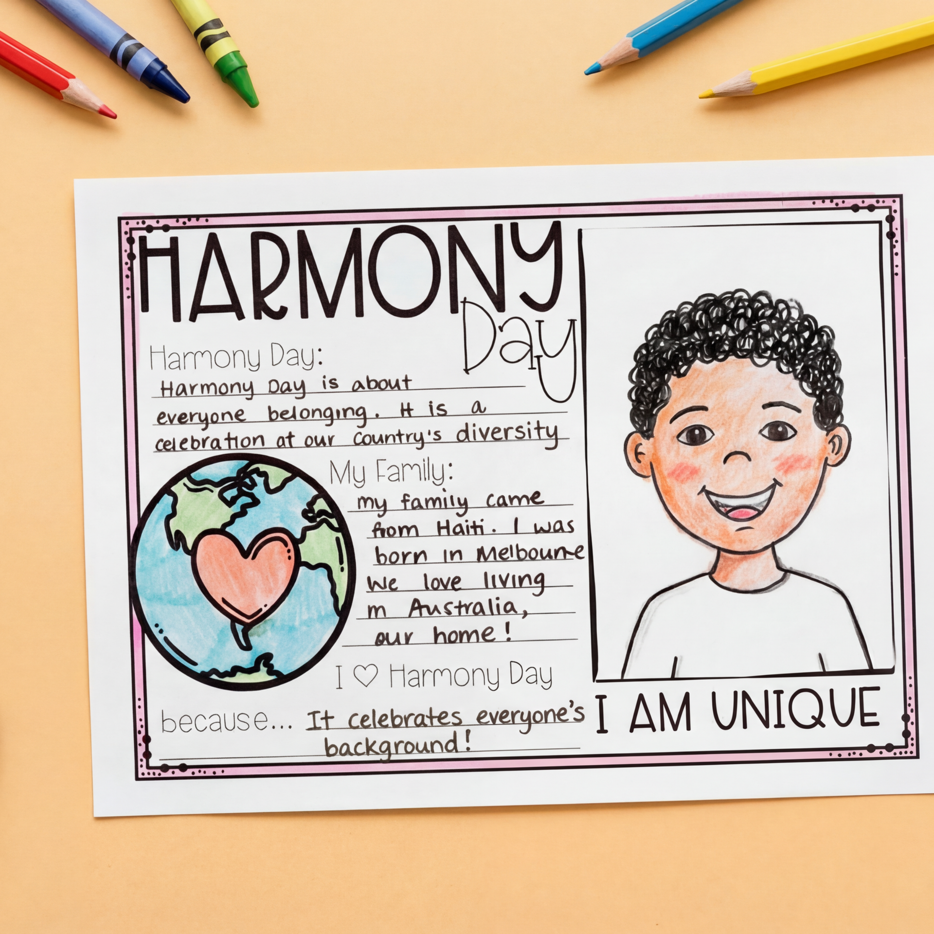 Harmony Day Poster Primary Maths – Mrs Edgar
