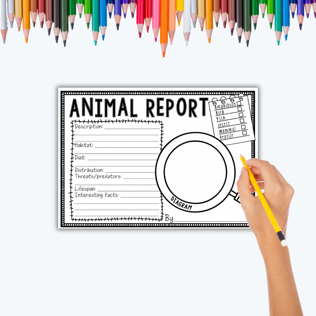 Animal Report Worksheets ABC Animal Reports Only Passionate