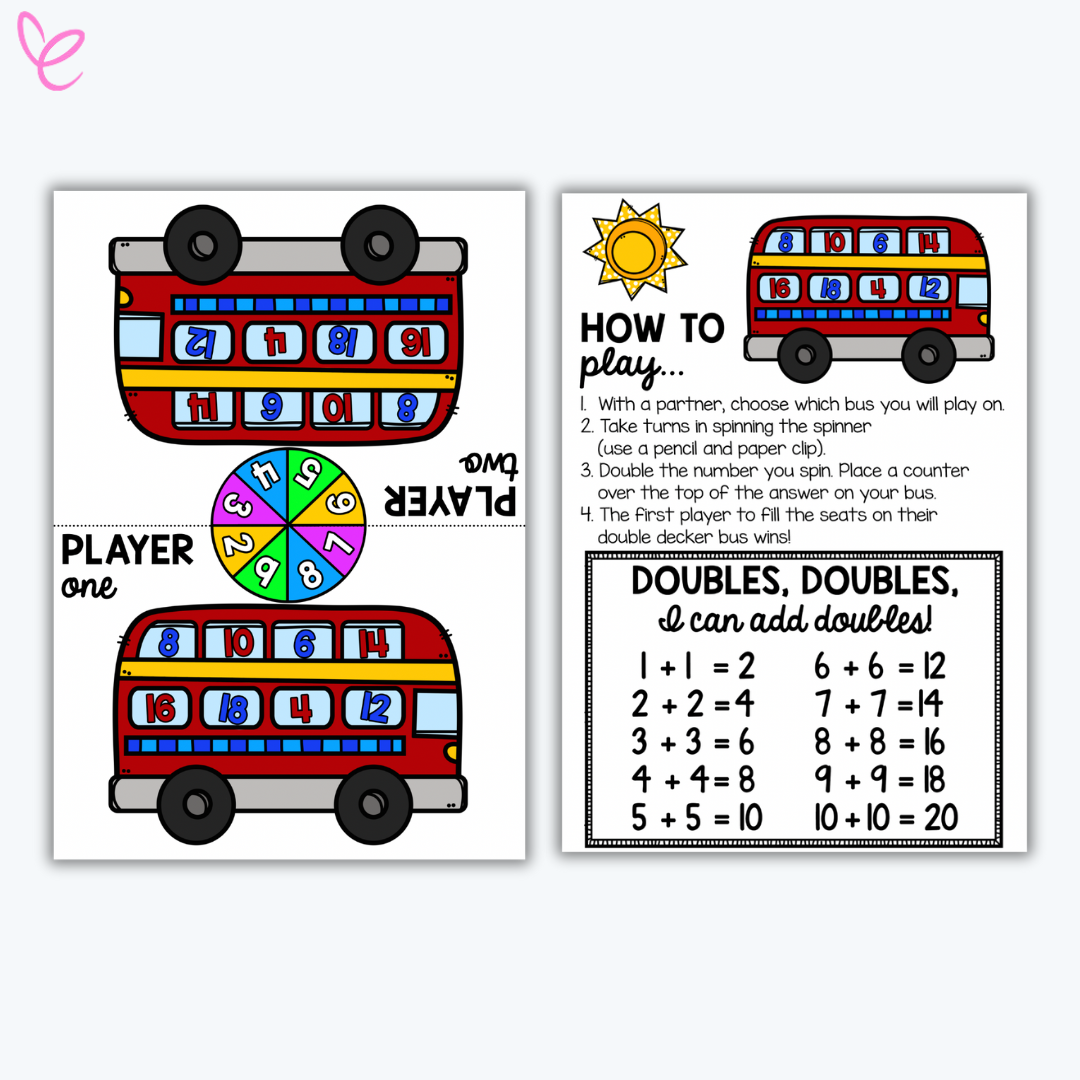 Doubles Maths Games – Mrs Edgar