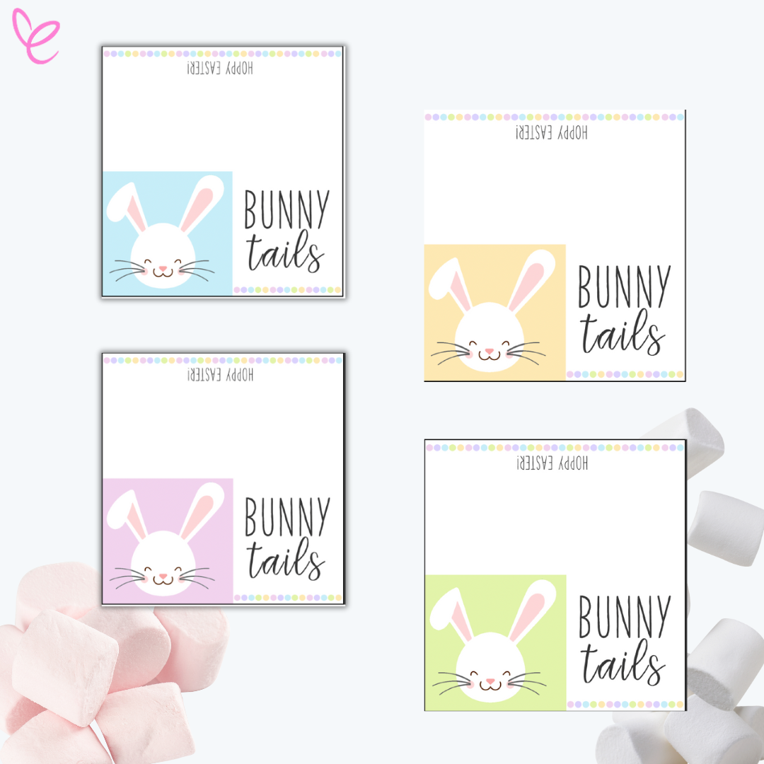 Easter Gift Tags for Students (and Colleagues) Bunny Tail Bag Toppers ...