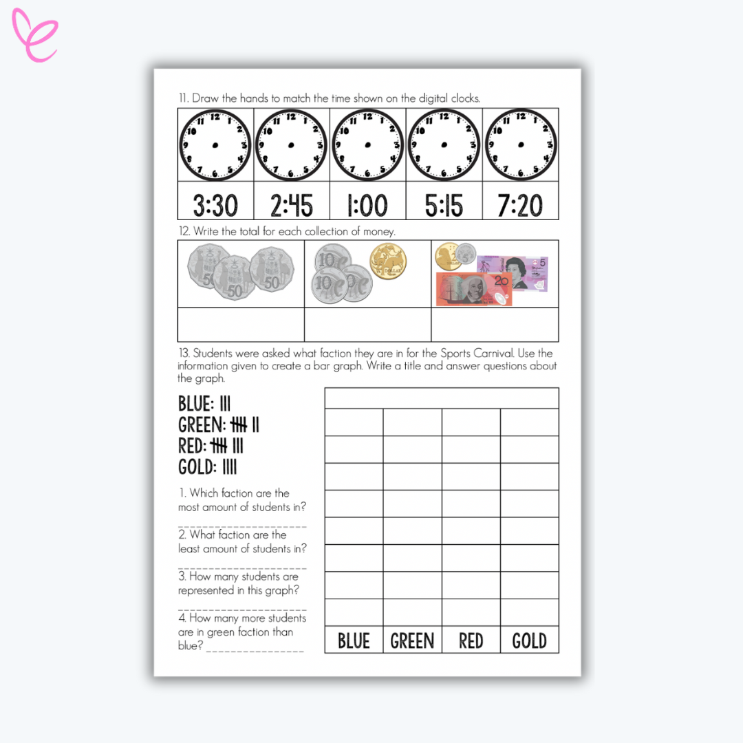 Year 2 Mathematics Assessment – Mrs Edgar