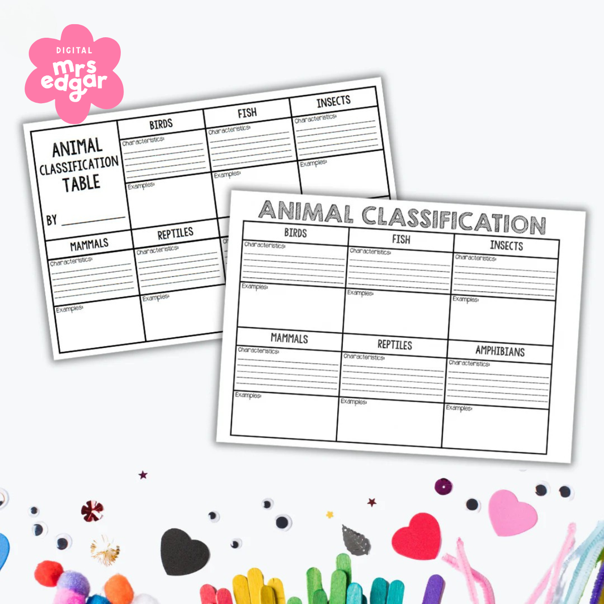 Animal Classification Table – Mrs Edgar