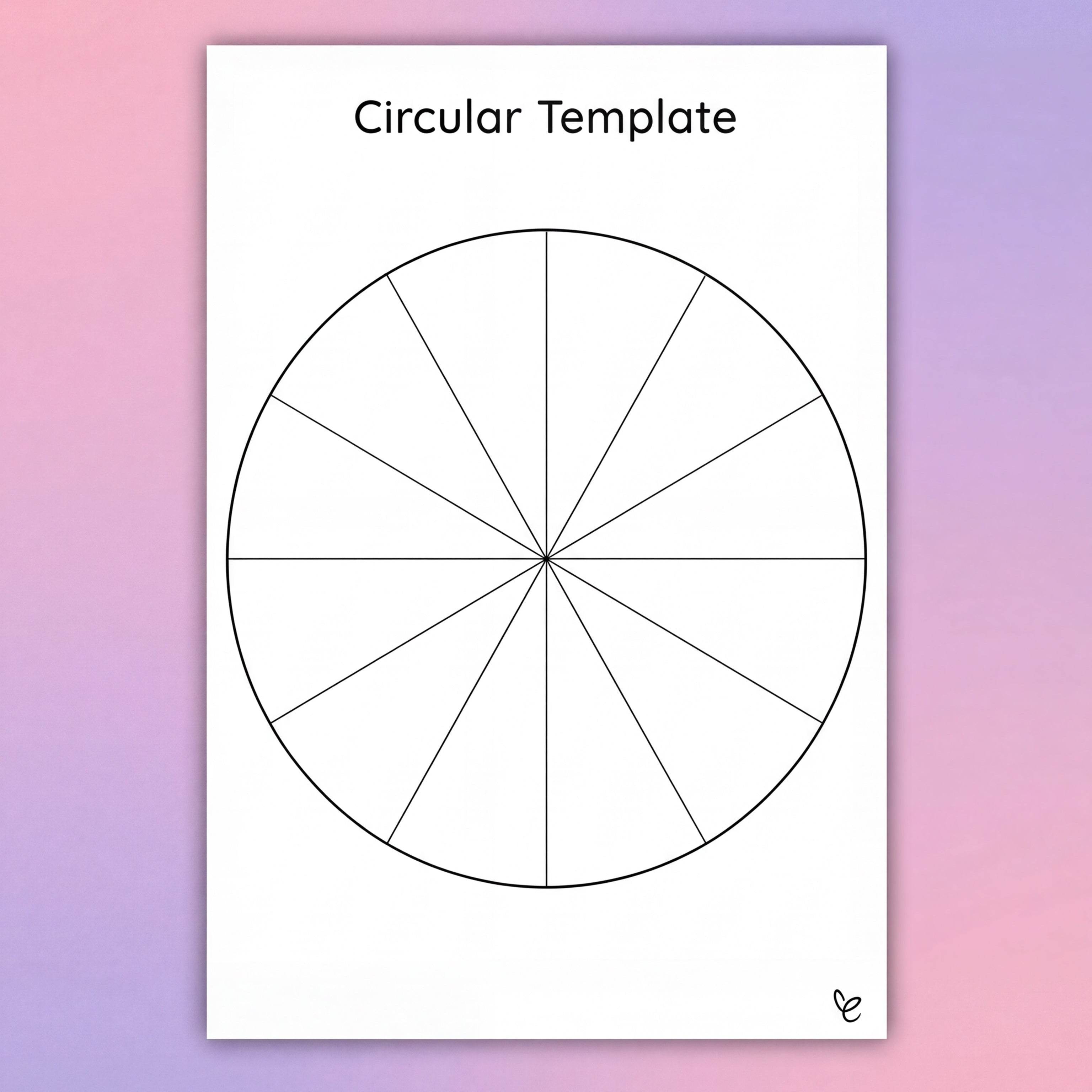 Circle Template – Mrs Edgar