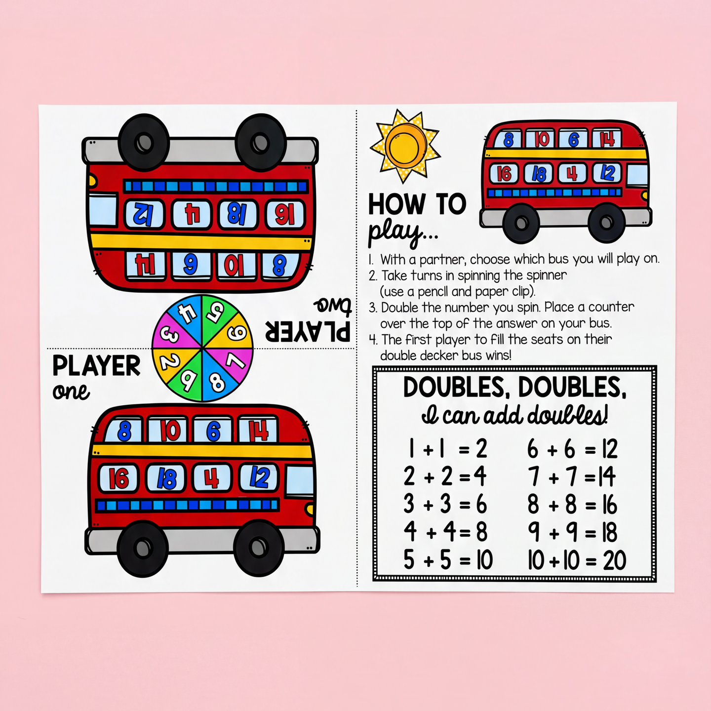 Doubles Maths Games – Mrs Edgar