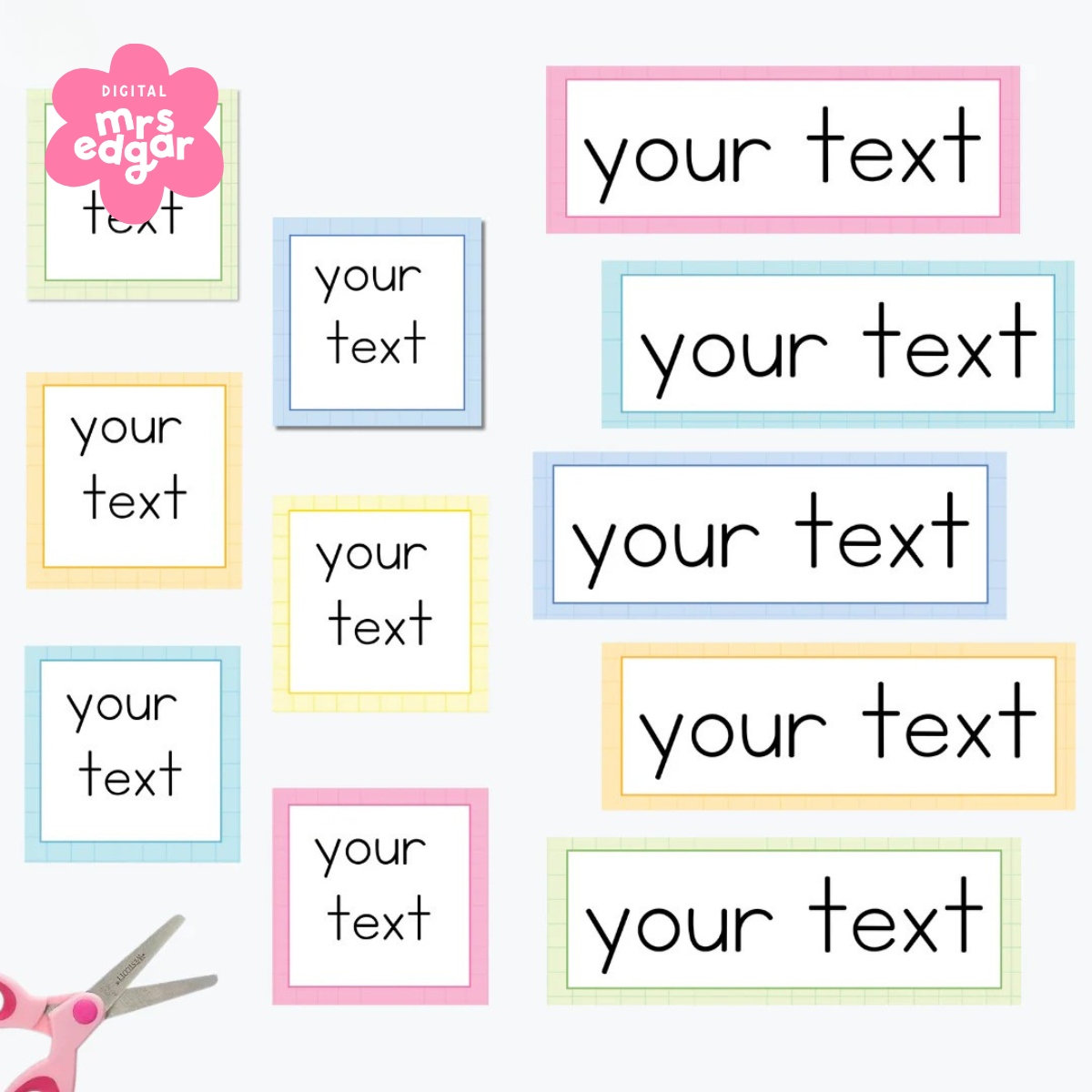 Editable Labels Gentle – Mrs Edgar