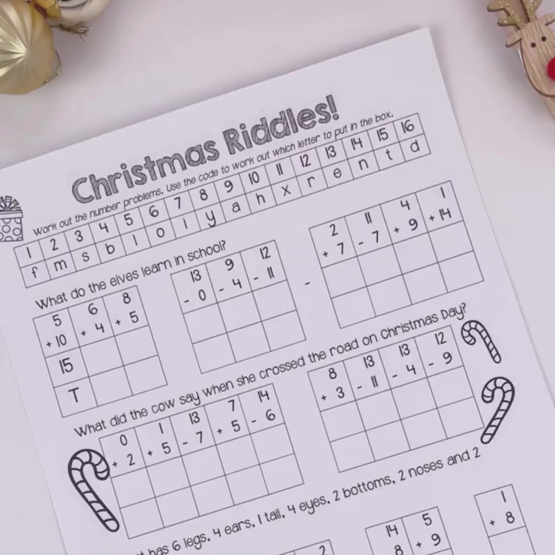 Christmas Crack the Code Riddles – Mrs Edgar